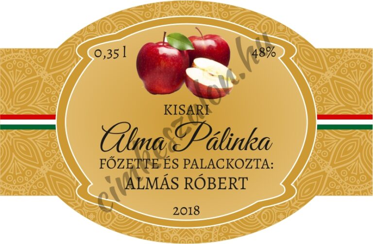 Pálinkás címke, egyedi címkeszerkesztő! - Címkeszalon